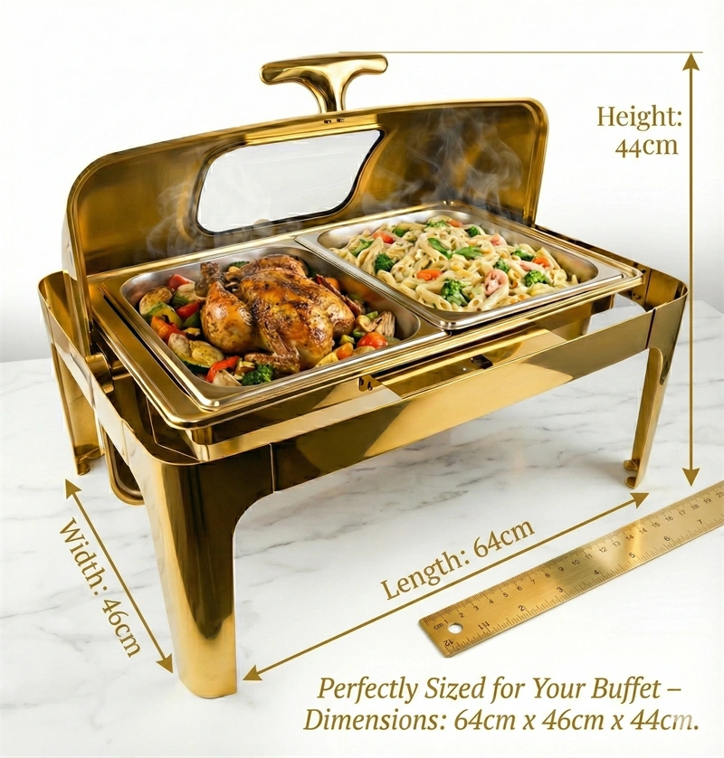 Wholesale Roll Top Chafing Dish, OEM Gold Buffet Set Bulk | Allnice